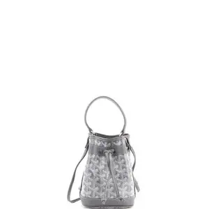 Goyard Petit Flot Bucket Bag Coated Canvas Mini - Grey