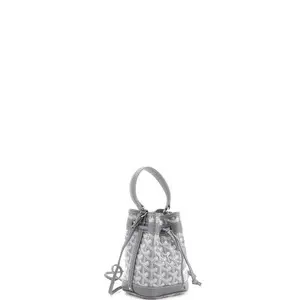Goyard Petit Flot Bucket Bag Coated Canvas Mini - Grey