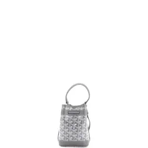 Goyard Petit Flot Bucket Bag Coated Canvas Mini - Grey