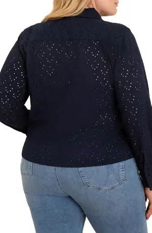NIC+ZOE Eyelet Poplin Shirt
