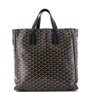 Goyard Voltaire Iii Tote Coated Canvas - Black
