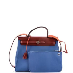 Hermès Herbag Zip Leather And Toile 31