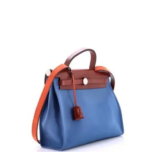 Hermès Herbag Zip Leather And Toile 31