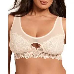 ADORE ME Elska Unlined Bralette Bra Light White