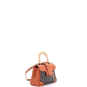 Goyard Saigon Top Handle Bag Coated Canvas With Leather Mini
