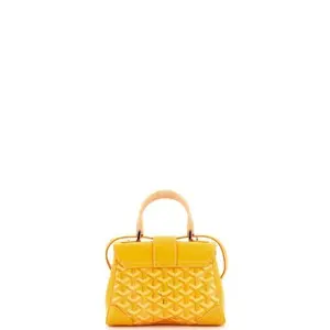 Goyard Saigon Top Handle Bag Coated Canvas With Leather Mini