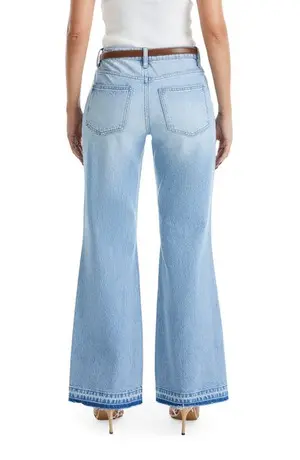 BAYEAS Released Hem Ripped High Waist Bootcut Jeans