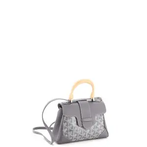 Goyard Saigon Top Handle Bag Coated Canvas With Leather Mini