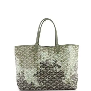 Goyard Saint Louis Tote Limited Edition Canopee Coated Canvas Pm - Green