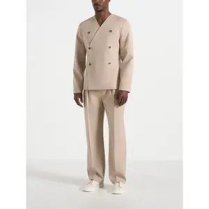 Manière De Voir Timeo Tailored Wrap Blazer - Beige