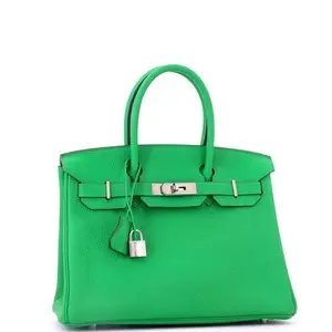 Hermès Birkin Handbag Clemence With Palladium Hardware 30