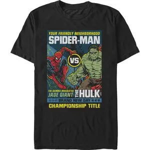 SPIDER-MAN: BRAND NEW DAY Marvel Spider-man Brand New Day Friendly Neighborhood Vs Hulk T Shirt - Black