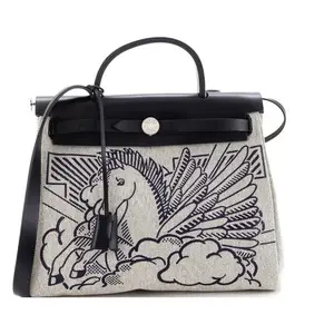 Hermès Herbag Zip Pegase Pop Toile And Leather 31 - Blue