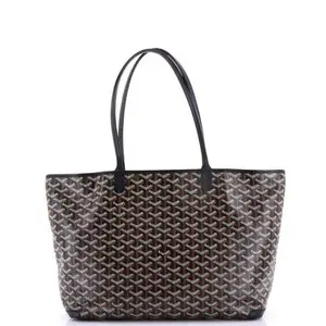 Goyard Artois Tote Coated Canvas Mm - Black