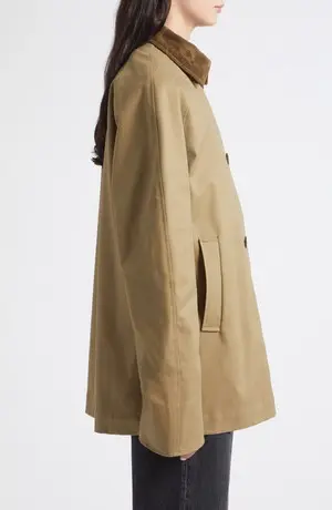 Marimekko Cotton Utility Coat With Textured Collar