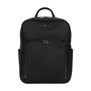 LUIS STEVEN Italian Pebble Leather Backpack - Black