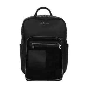 LUIS STEVEN Italian Pebble Leather Backpack - Black
