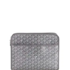 Goyard Jouvence Toiletry Pouch Coated Canvas Gm - Grey