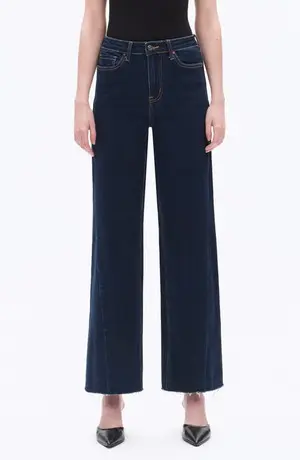 BAYEAS Beth High Waist Wide Leg Jeans - Deep Water