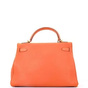 Hermès Kelly Handbag Togo With Gold Hardware 32 - Orange