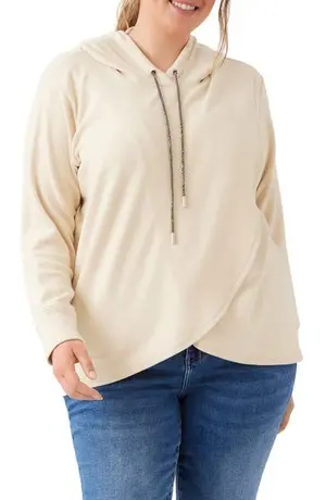 Karen Kane Rhinestone Embellished Crossover Hoodie