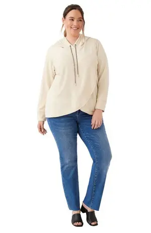 Karen Kane Rhinestone Embellished Crossover Hoodie
