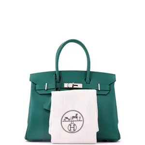 Hermès Birkin Handbag Epsom With Palladium Hardware 30 - Green