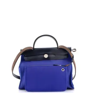Hermès Herbag Zip Leather And Toile 31