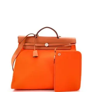 Hermès Herbag Zip Leather And Toile 39