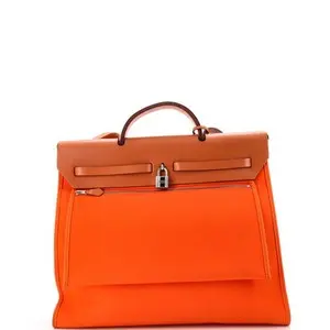 Hermès Herbag Zip Leather And Toile 39