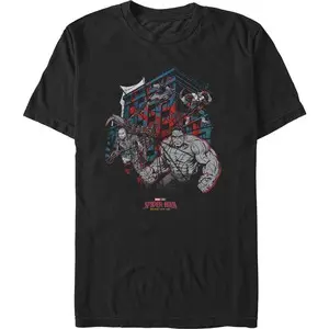 SPIDER-MAN: BRAND NEW DAY Marvel Villains In Spidey Web Short Sleeve Graphic T-shirt - Black