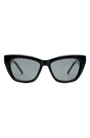 Le Specs Lumen Polarized 53mm Cat Eye Sunglasses - Black