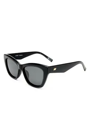 Le Specs Lumen Polarized 53mm Cat Eye Sunglasses - Black