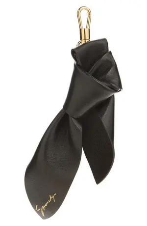 Givenchy Lucky Charms Leather Bow Bag Charm - Black