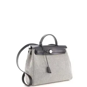 Hermès Herbag Zip Criss Viking Toile And Leather 31
