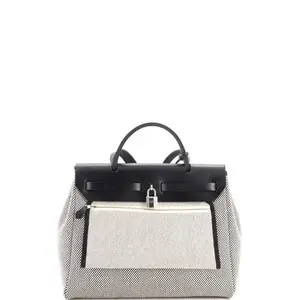 Hermès Herbag Zip Criss Viking Toile And Leather 31