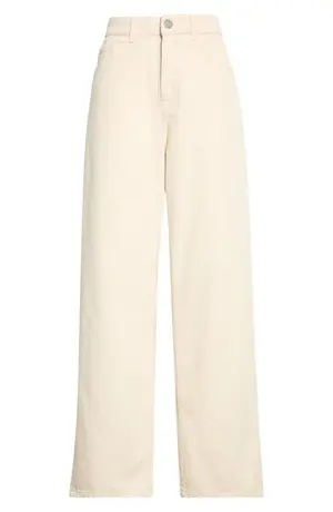 RÓHE Bruun High Waist Baggy Wide Leg Jeans - Ecru