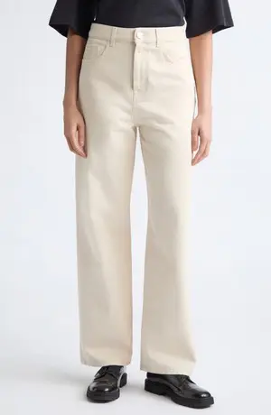 RÓHE Bruun High Waist Baggy Wide Leg Jeans - Ecru
