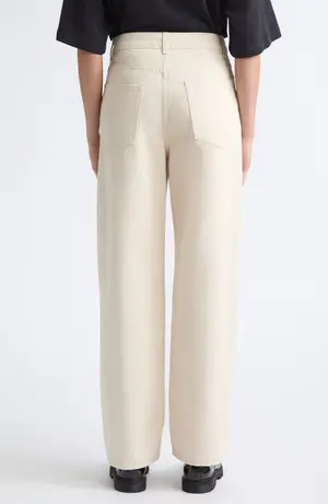 RÓHE Bruun High Waist Baggy Wide Leg Jeans - Ecru
