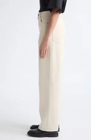 RÓHE Bruun High Waist Baggy Wide Leg Jeans - Ecru