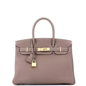 Hermès Birkin Handbag Togo With Gold Hardware 30 - Grey