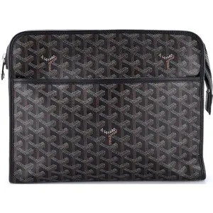 Goyard Jouvence Toiletry Pouch Coated Canvas Gm - Black