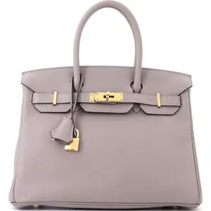 Hermès Birkin Handbag Novillo With Gold Hardware 30 - Grey
