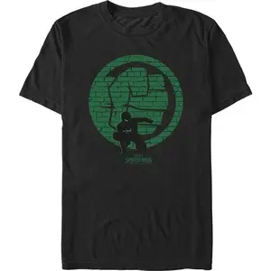 SPIDER-MAN: BRAND NEW DAY Marvel Spider-man Brand New Day Hulk Fist Wall Logo T Shirt - Black