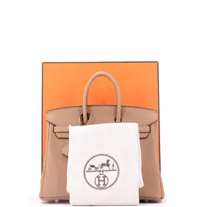 Hermès Birkin Handbag Brown Togo With Palladium Hardware 25