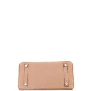 Hermès Birkin Handbag Brown Togo With Palladium Hardware 25