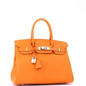 Hermès Birkin Handbag Epsom With Palladium Hardware 30 - Orange