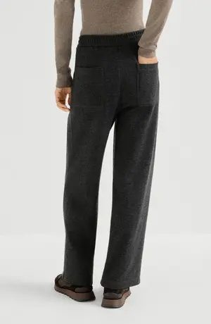 Brunello Cucinelli Cashmere Interlock Track Trousers