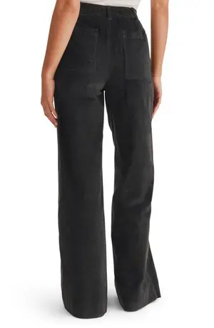 Splendid Colette Patch Pocket Wide Leg Corduroy Pants