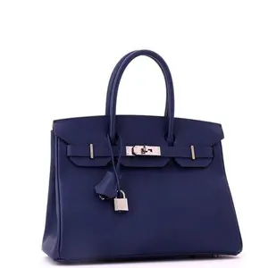 Hermès Birkin Handbag Epsom With Palladium Hardware 30 - Blue